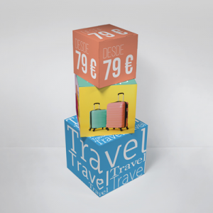 Cubo publicitario 32cmx32cmx32cm - Kromatica